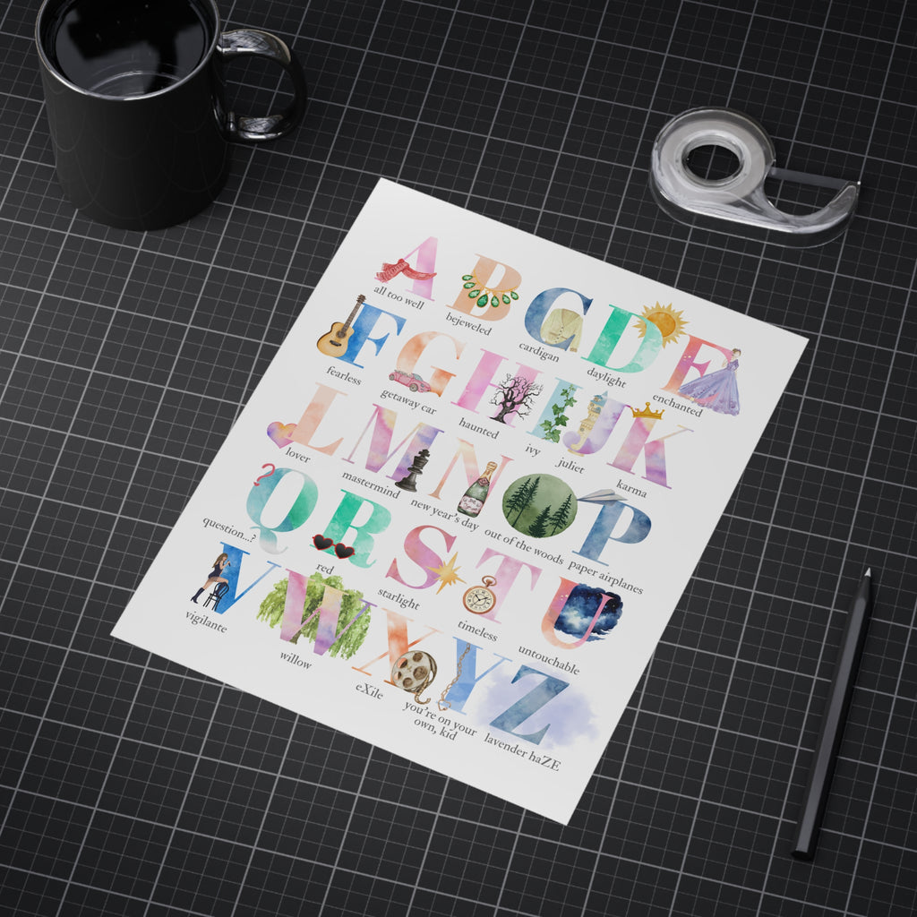 Swiftie ABC's Alphabet Print 8x10 – Buffalovely