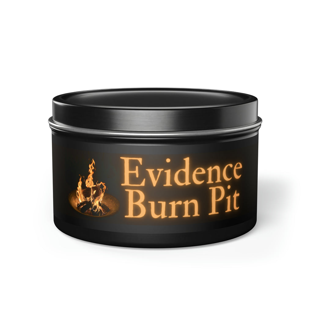 Evidence Burn Pit Tin Candle- Choose Size, Scent and Tin Color ...