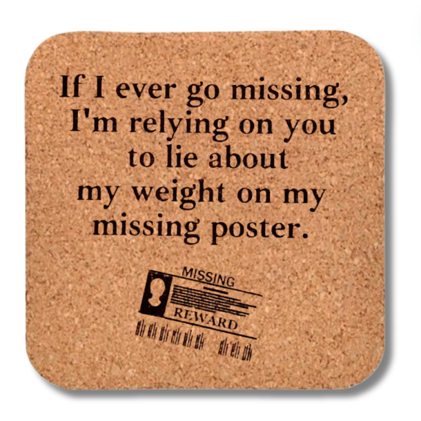 Cork Coaster- Missing Poster – Buffalovely