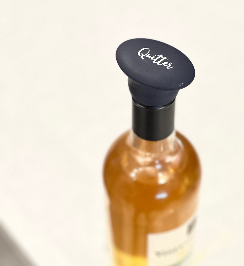 Quitter Silicone Wine Stopper- Choose From 3 Colors – Buffalovely
