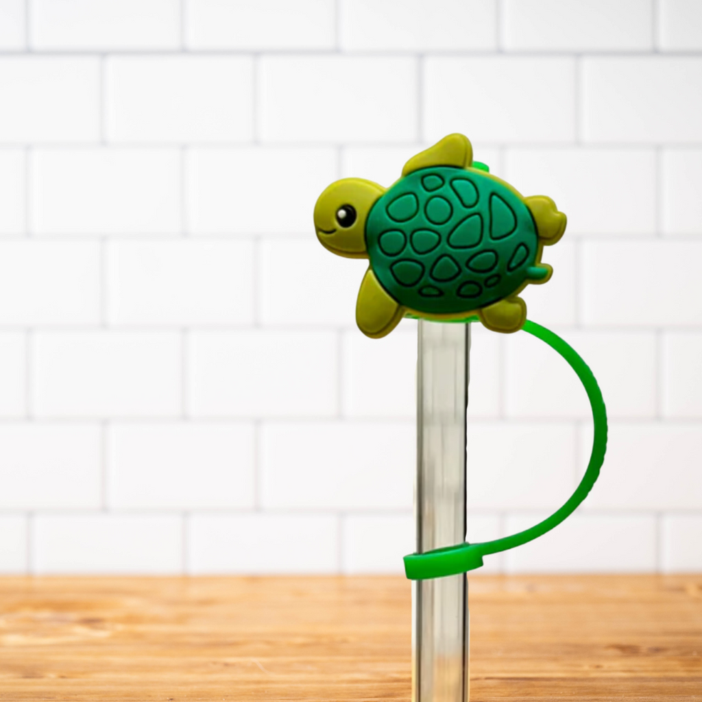 Silicone Straw Topper- Sea Turtle – Buffalovely
